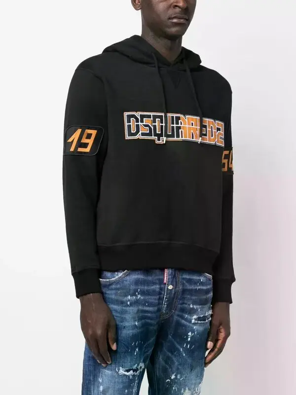 Dsquared2 Logo Print Drawstring Hoodie