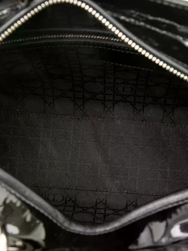 Dior Large Patent Cannage Lady Satchel - Black