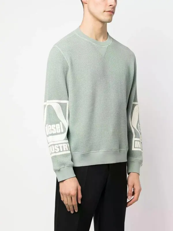 DIESEL® Logo Print Chunky Knit Jumper