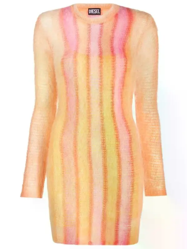 DIESEL® Striped Knit Bodycon Dress