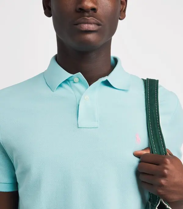 Polo Ralph Lauren Cotton Mesh Custom-fit Polo Shirt - Blue