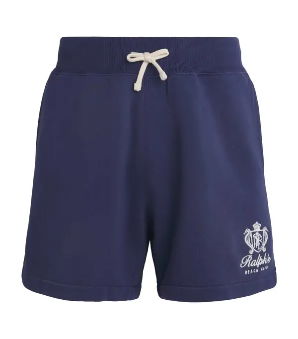 Polo Ralph Lauren Cotton-blend Beach Club Shorts With Drawstring Waist - Blue