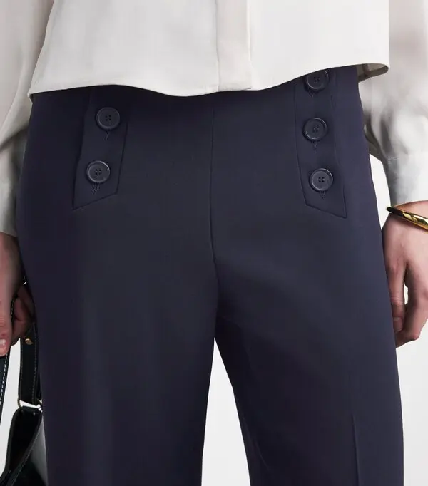 Claudie Pierlot Sailor Wide-leg Trousers - Blue