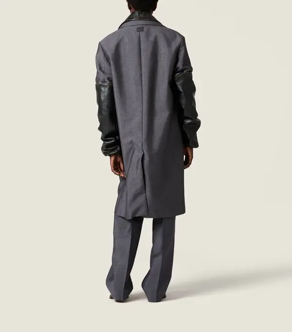 Miu Miu Mohair-wool Leather-trim Jacket