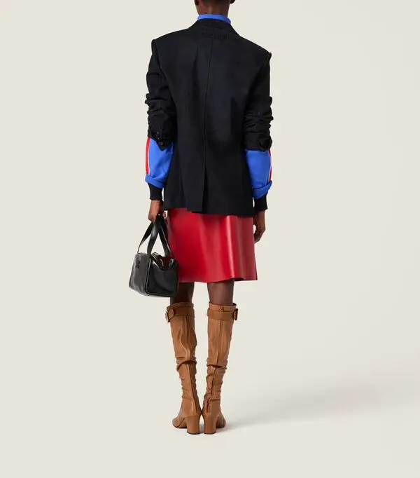 Miu Miu Waxed Suede Blazer