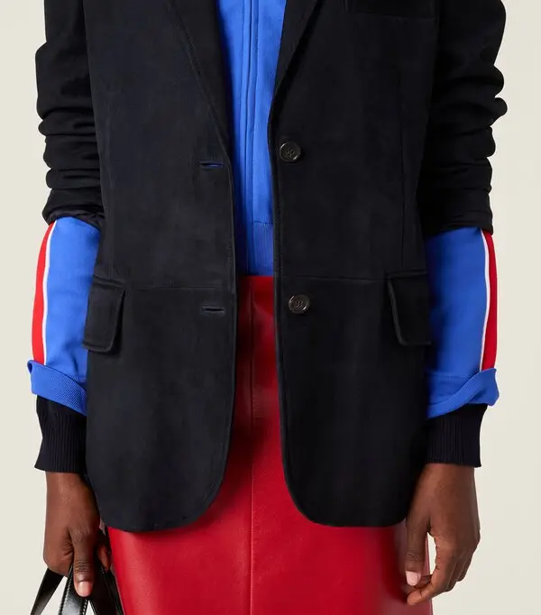 Miu Miu Waxed Suede Blazer