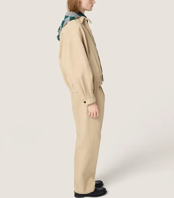 Miu Miu Gabardine Hooded Jacket - Neutral