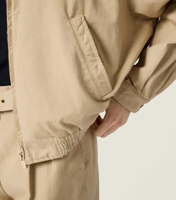 Miu Miu Gabardine Hooded Jacket - Neutral