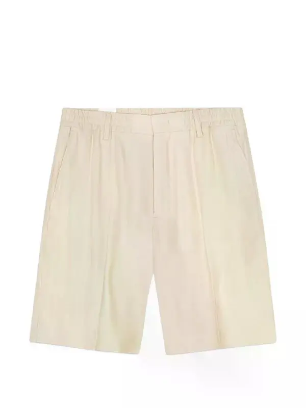 Nn07 Elasticated Pleated-front Shorts - Neutrals