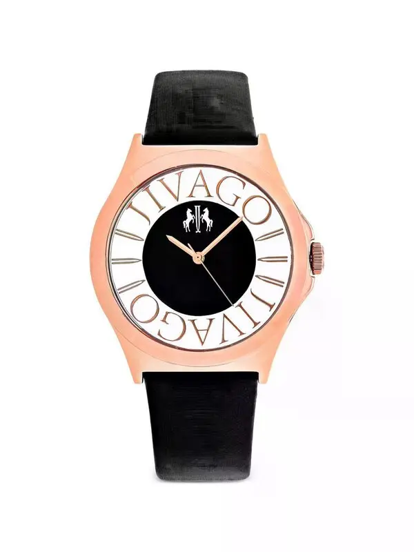 JIVAGO 40mm Watch With Dial And Satin-finish Strap - Black