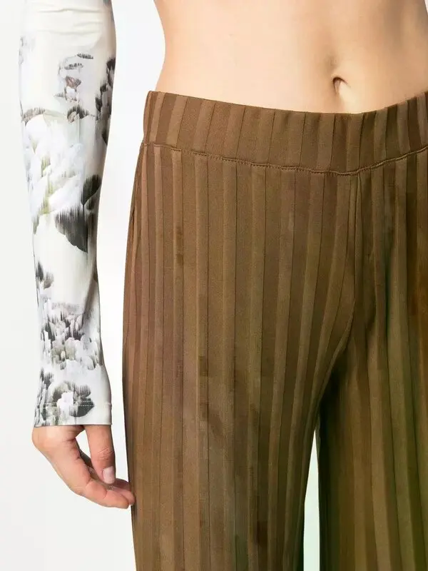Viktor & Rolf Ribbed-knit Wide-leg Trousers