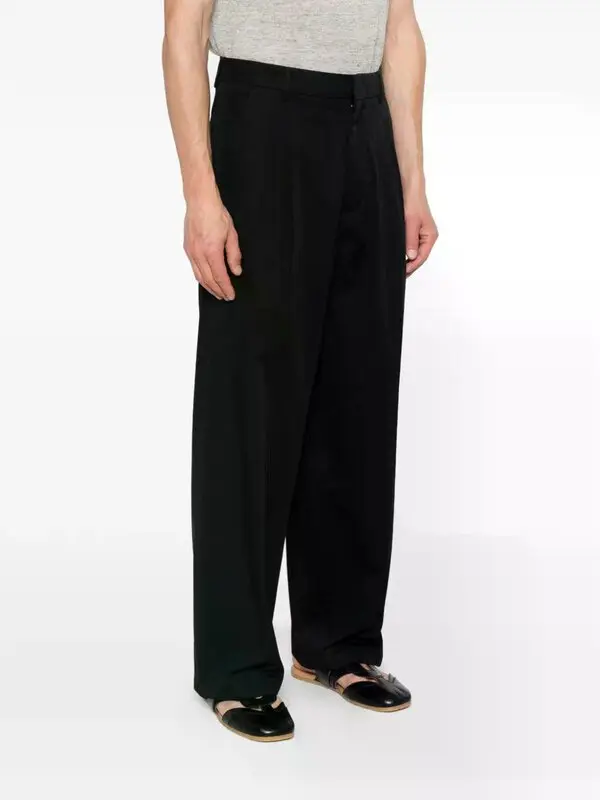 AMARANTO Belt-loops Trousers - Black