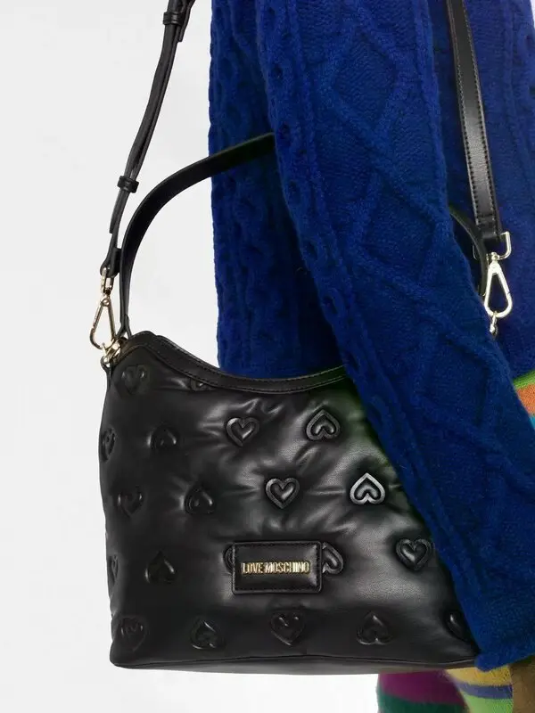 Moschino Heart-embossed Shoulder Bag