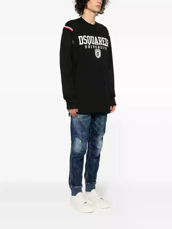 Dsquared2 Varsity Logo-print T-shirt - Black