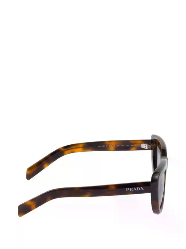 Prada Tortoise-shell Rectangle-frame Sunglasses