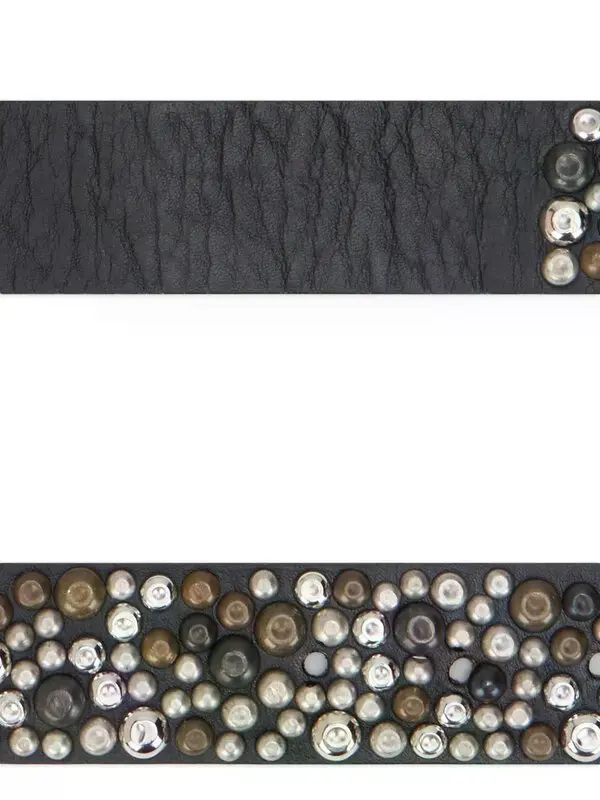 GOLDEN GOOSE Stud-embellished Leather Belt
