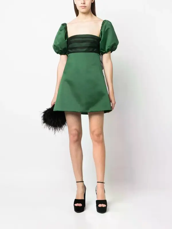 Viktor & Rolf Bow Detail Mini Dress - Green