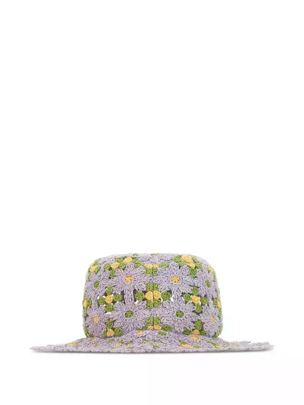 Fendi Embroidered Crochet Bucket Hat