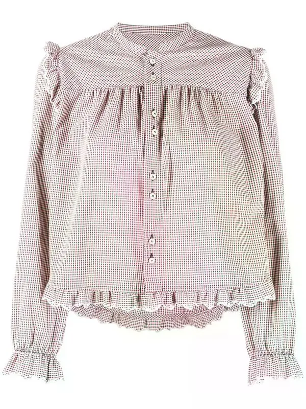 Dsquared2 Check-pattern Ruffled Blouse - Red