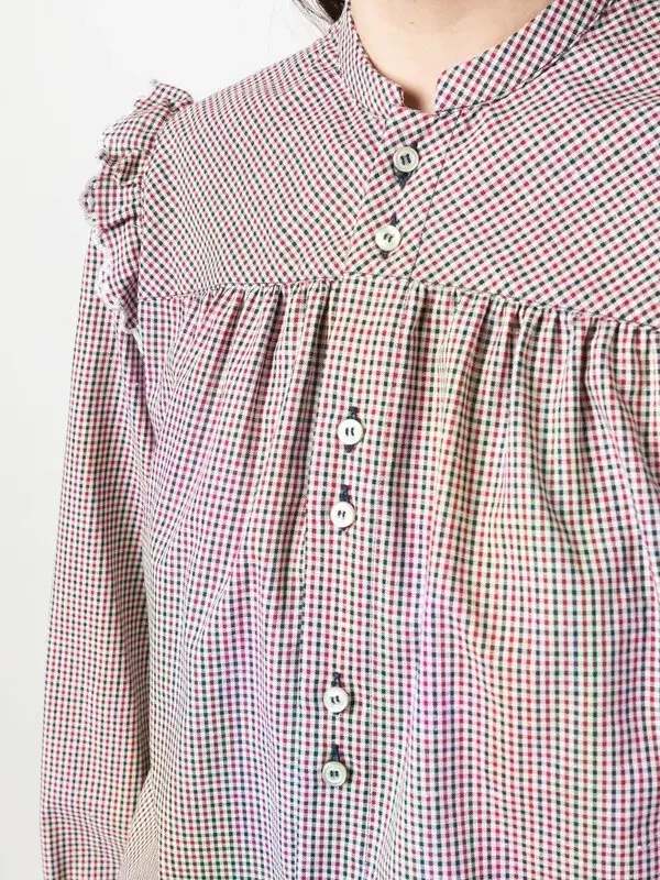 Dsquared2 Check-pattern Ruffled Blouse