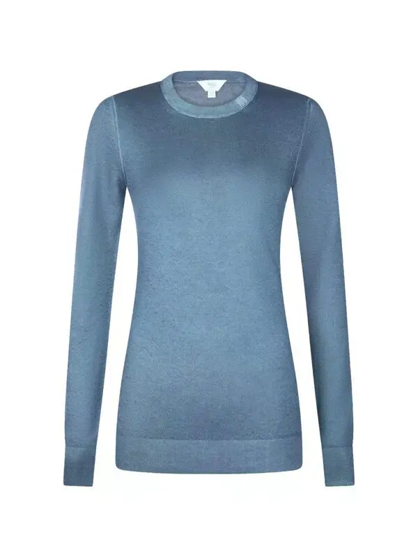 Malo Fine-knit Crew Neck Sweater - Blue