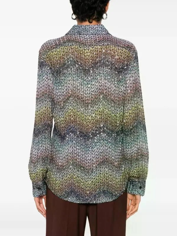 Missoni Zigzag Sequin Embellished Shirt