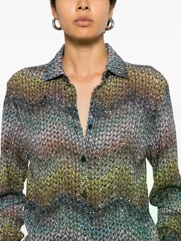 Missoni Zigzag Sequin Embellished Shirt