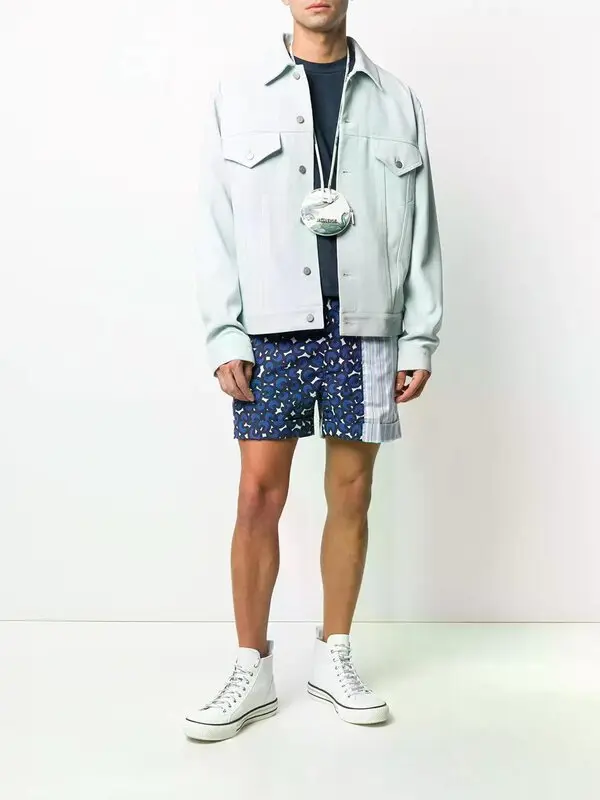 Neil Barrett Printed Bermuda Shorts - Blue
