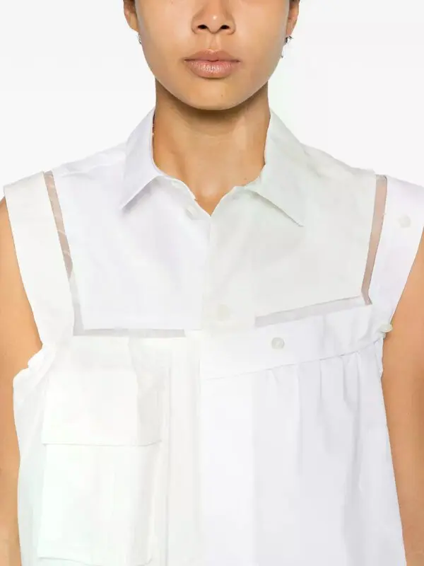 Sacai Deconstructed Asymmetric Sleeveless Top