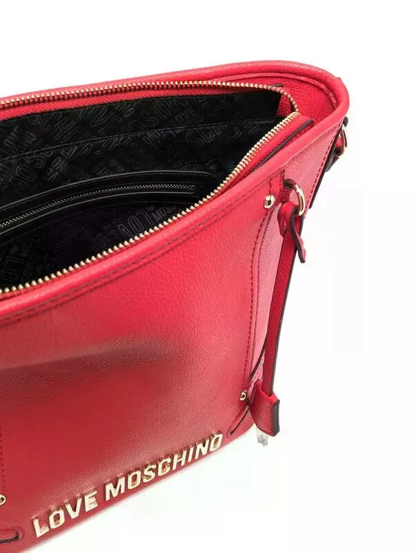 Moschino Logo-lettering Panelled Shoulder Bag