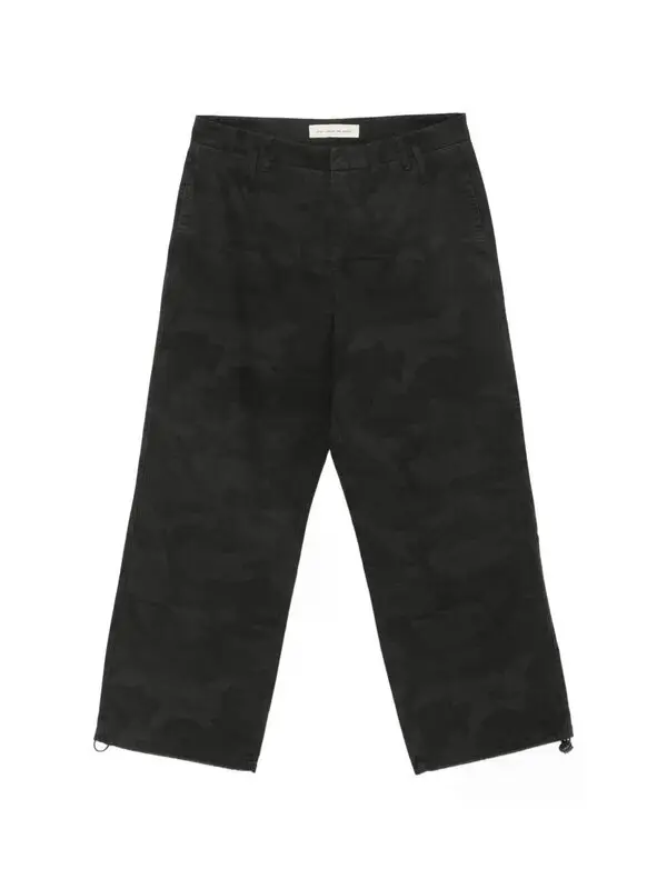 STAY HUMAN ON EARTH Camouflage Pattern Trousers