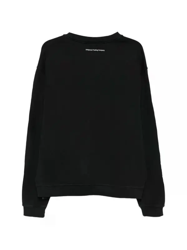 HTC LOS ANGELES Moustache Stud-embellished Sweatshirt - Black