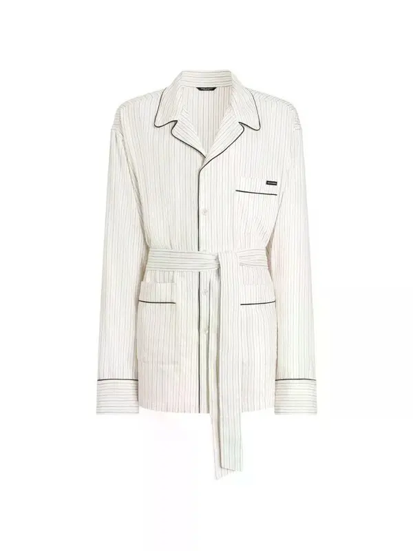 Dolce & Gabbana Linen-silk Vanity Robe - Neutrals