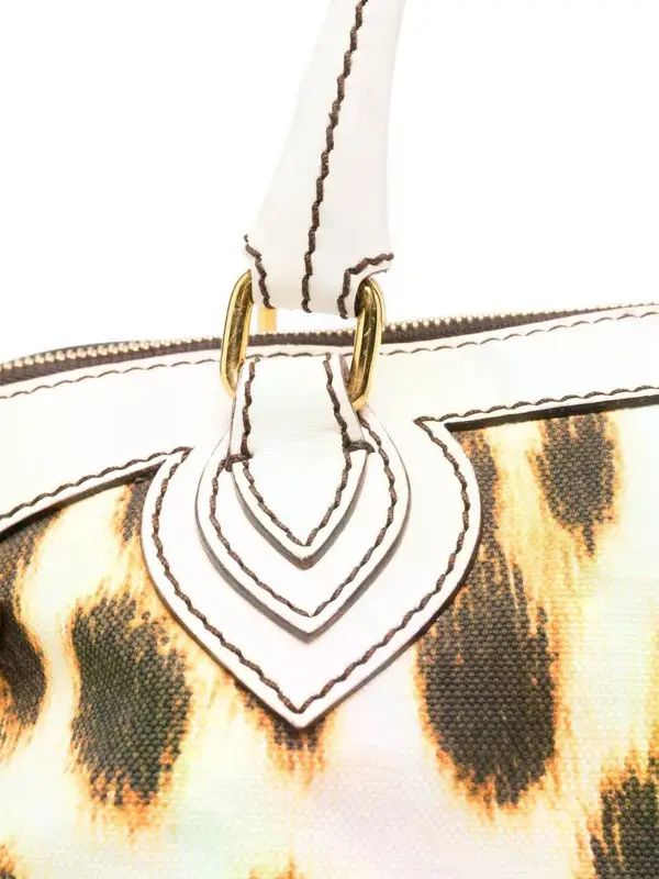 Roberto Cavalli 2000s Leopard Print Handbag