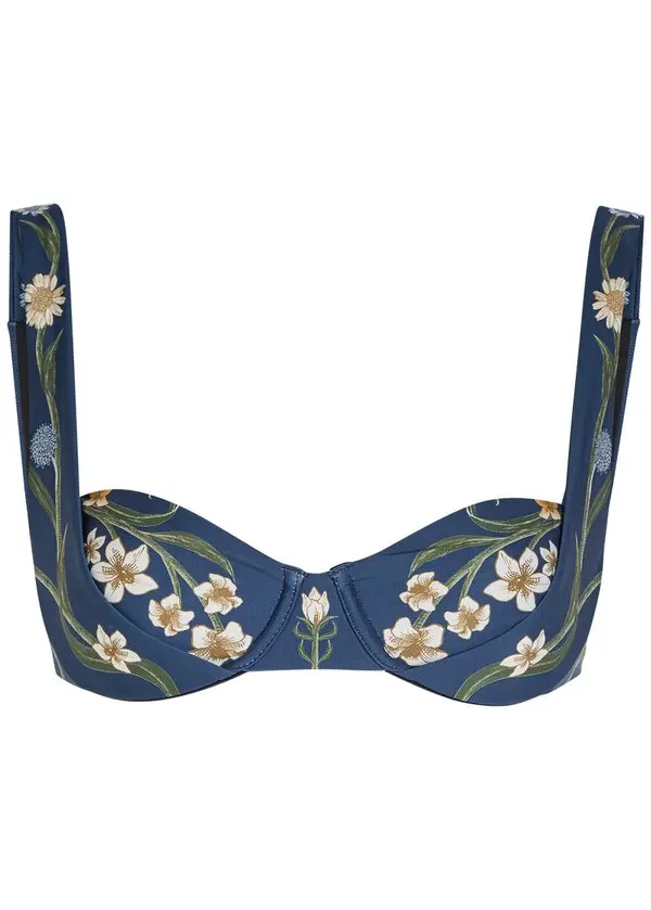 Agua Bendita Floral Underwired Bikini Top - Multicoloured