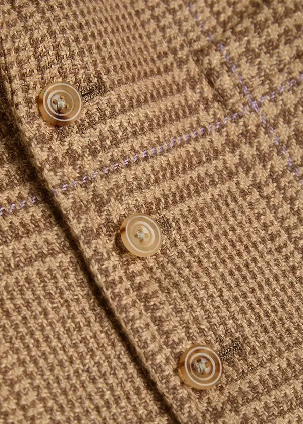 Polo Ralph Lauren Checked Linen-blend Waistcoat