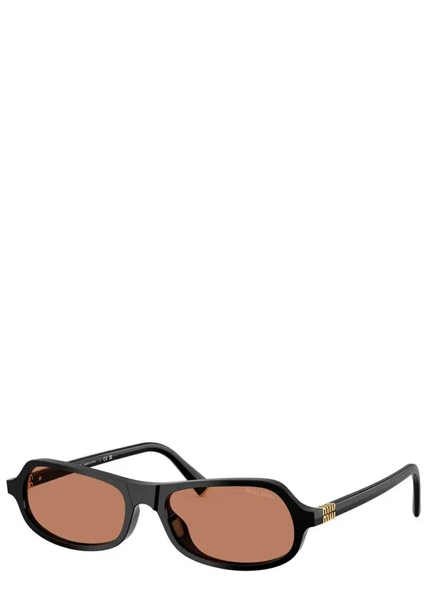 Miu Miu Regard Rectangle-frame Sunglasses - Black