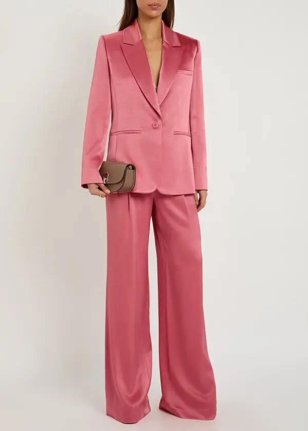 Alice + Olivia Billie Satin Blazer