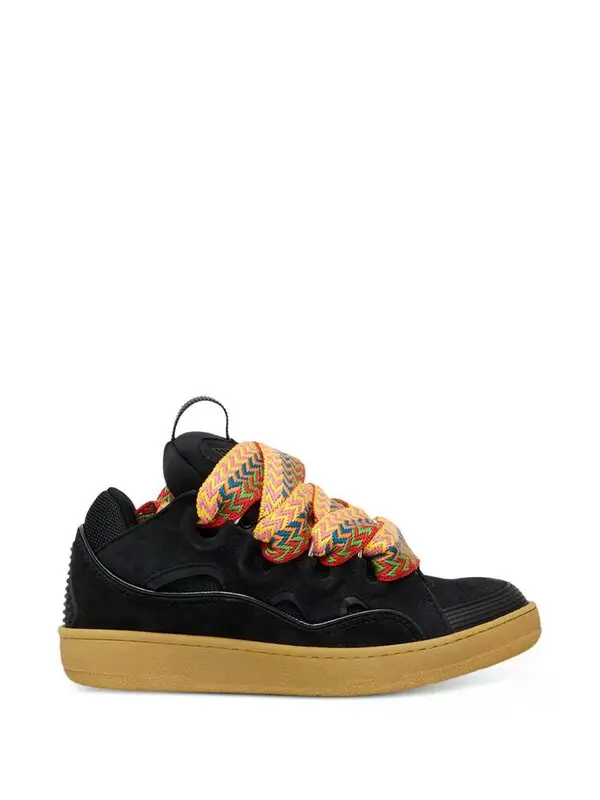 LANVIN Curb Lace-up Sneakers - Black