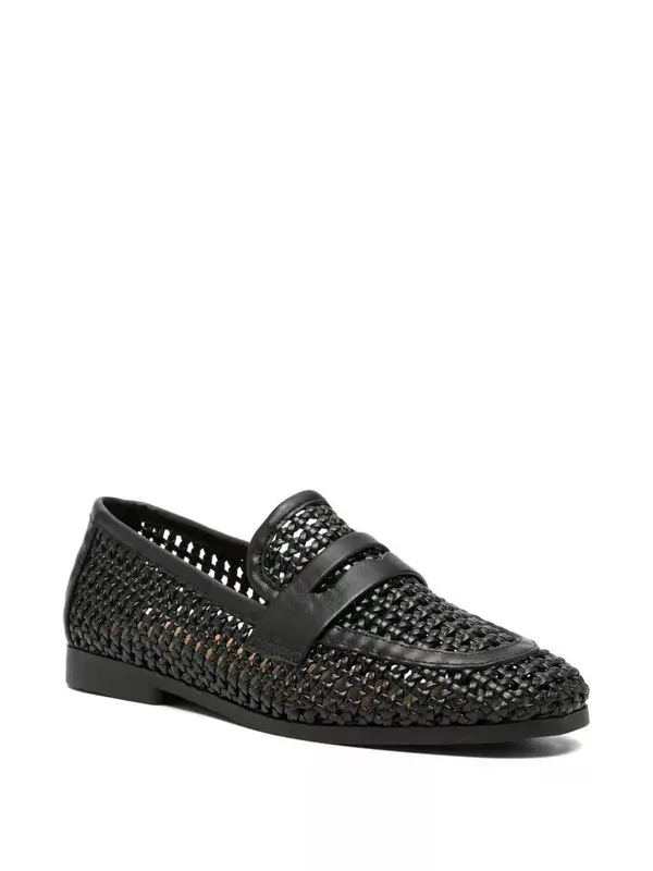 SERGIO MORETTI FIRENZE Woven Penny Loafers