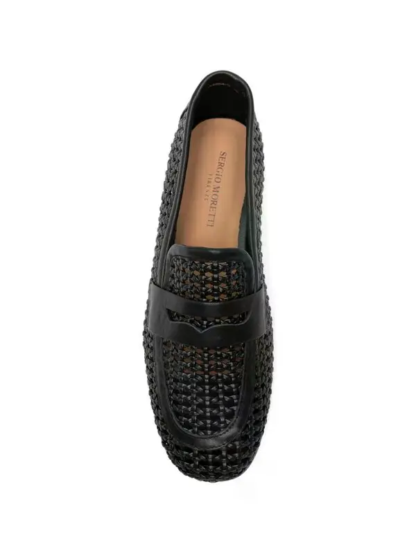 SERGIO MORETTI FIRENZE Woven Penny Loafers
