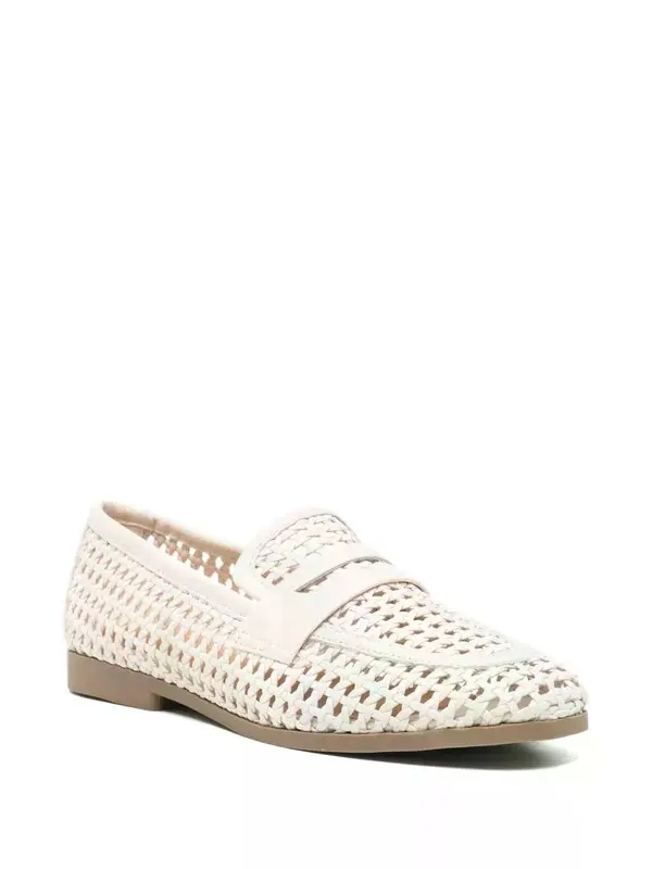 SERGIO MORETTI FIRENZE Woven Leather Loafers