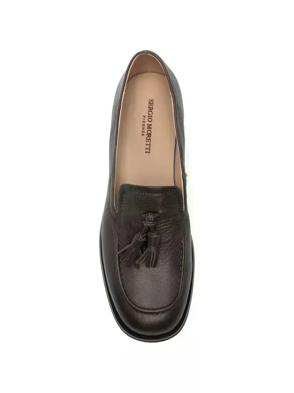 SERGIO MORETTI FIRENZE Tassel Detail Loafers - Grey