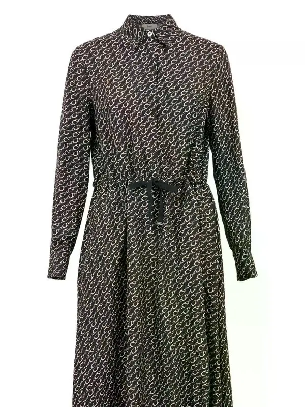 Herno Printed Silk Shirt Dress