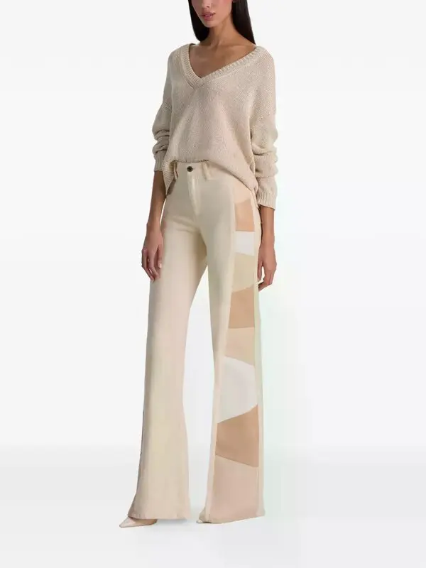 Alice + Olivia Patchwork Flare Jeans