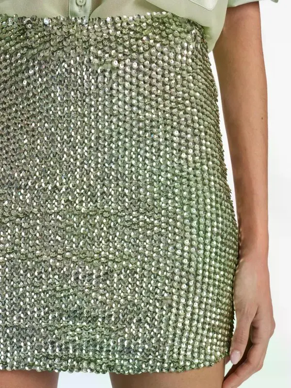 Alice + Olivia Ramos Sequin Embellished Mini Skirt