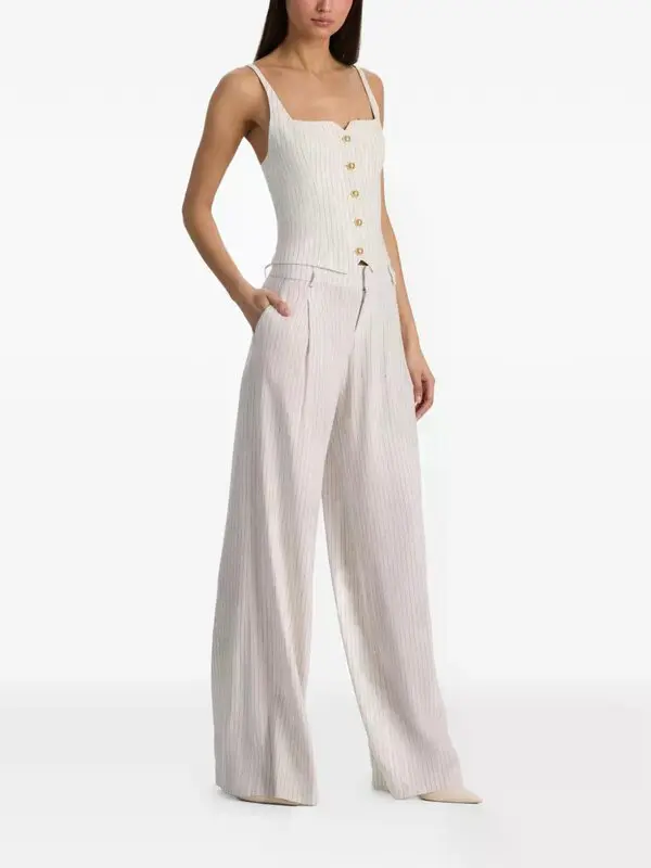 Alice + Olivia Eric Stripe-pattern Trousers