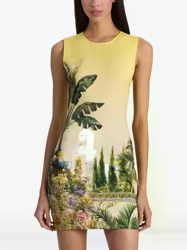 Alice + Olivia Wynell Landscape-print Mini Dress