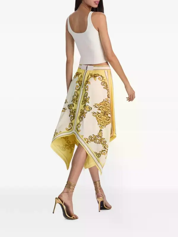 Alice + Olivia Davina Baroque-print Midi Skirt