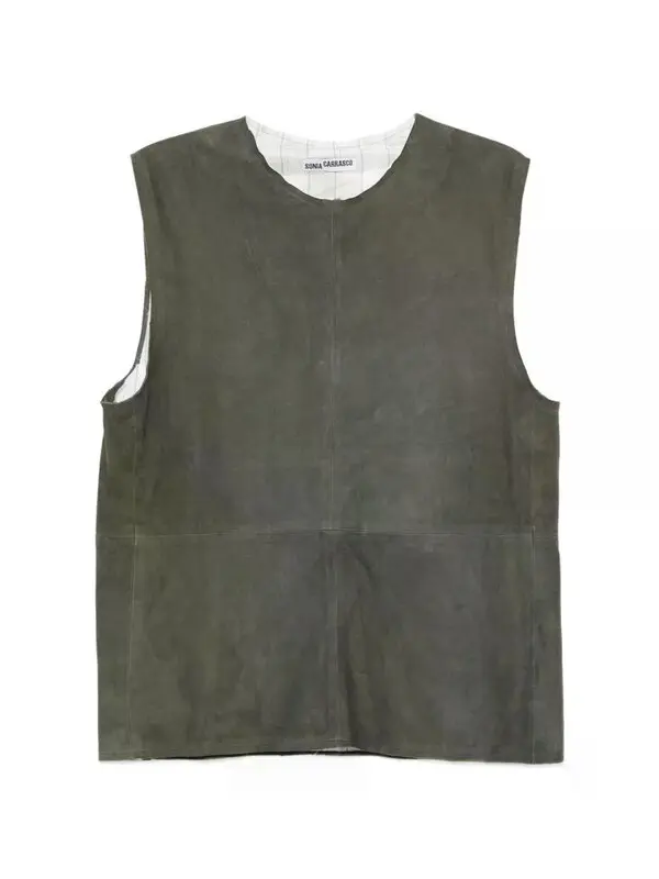 SONIA CARRASCO Suede Panelled Sleeveless Top